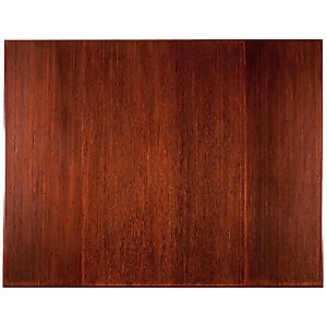 Bamboo Foldable Dark Cherry 48" x 52" No Lip 3/16" Thickness Chair Mats