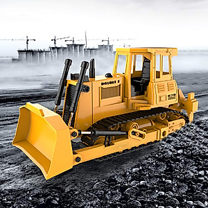 Mostop RC Bulldozer 2.4G RC Loader Tractor Crawler Bulldozer Remote Control Construction Vehicle for Kids