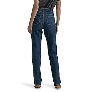 LEE Women’s Instantly Slims Classic Relaxed Fit Monroe Straight Leg Jean, 14, Ellis