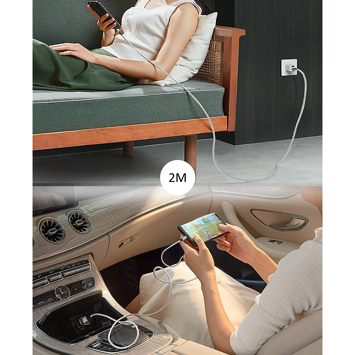 IDISON 6Pack [MFi Certified] iPhone Charger 3/3/6/6/10/10FT iPhone Charger Cord High Speed USB Cable Compatible iPhone14/13/12/11 Pro Max/XS MAX/XR/XS/X/8