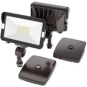 HYPERLITE 2 Pack 30W LED Flood Light Outdoor with Knuckle Mount, Wall Mount 5000K 3,300Lm IP65 Waterproof LED Security Lights for Yard Garden Garage UL Listed