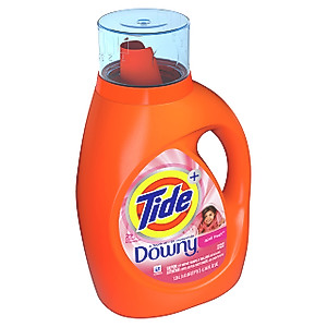 Tide Plus Downy Laundry Detergent Liquid Soap, April Fresh, 46 Fl Oz 29 Loads, 46 Fl Oz