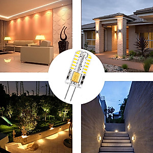 DOPKUSS G4 LED Bulbs 12V Led Light AC/DC Bi-Pin Base Landscape Light Bulbs 3 Watt 12v Light Bulb - G4 Bulb LED Lighting Equiavlent to 30W Low Voltage Warm White 2700K 10-Pack
