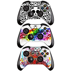 FOTTCZ [3PCS] Vinyl Skin for Xbox One Controller Cover Decal Sticker - 3pcs. Mix Style D
