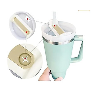 40 OZ Tumbler Lids Fit for Stanley Cup, Skinny Tumbler Lid Replacement, Spill Proof Splash Resistant Tumbler Replacement Cover for Stanley and More Coffee Mugs 2 pack