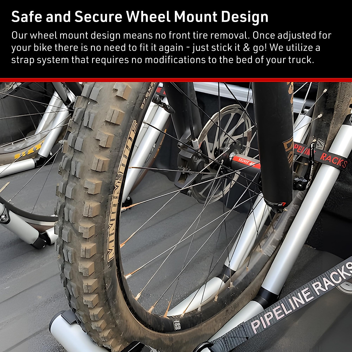 Pipeline Racks Truck Bed - All-Aluminum Truck Bed 2 Bike Rack Full Size Trucks- Holds 2 Standard Bikes - Effort-Free Installation Ideas