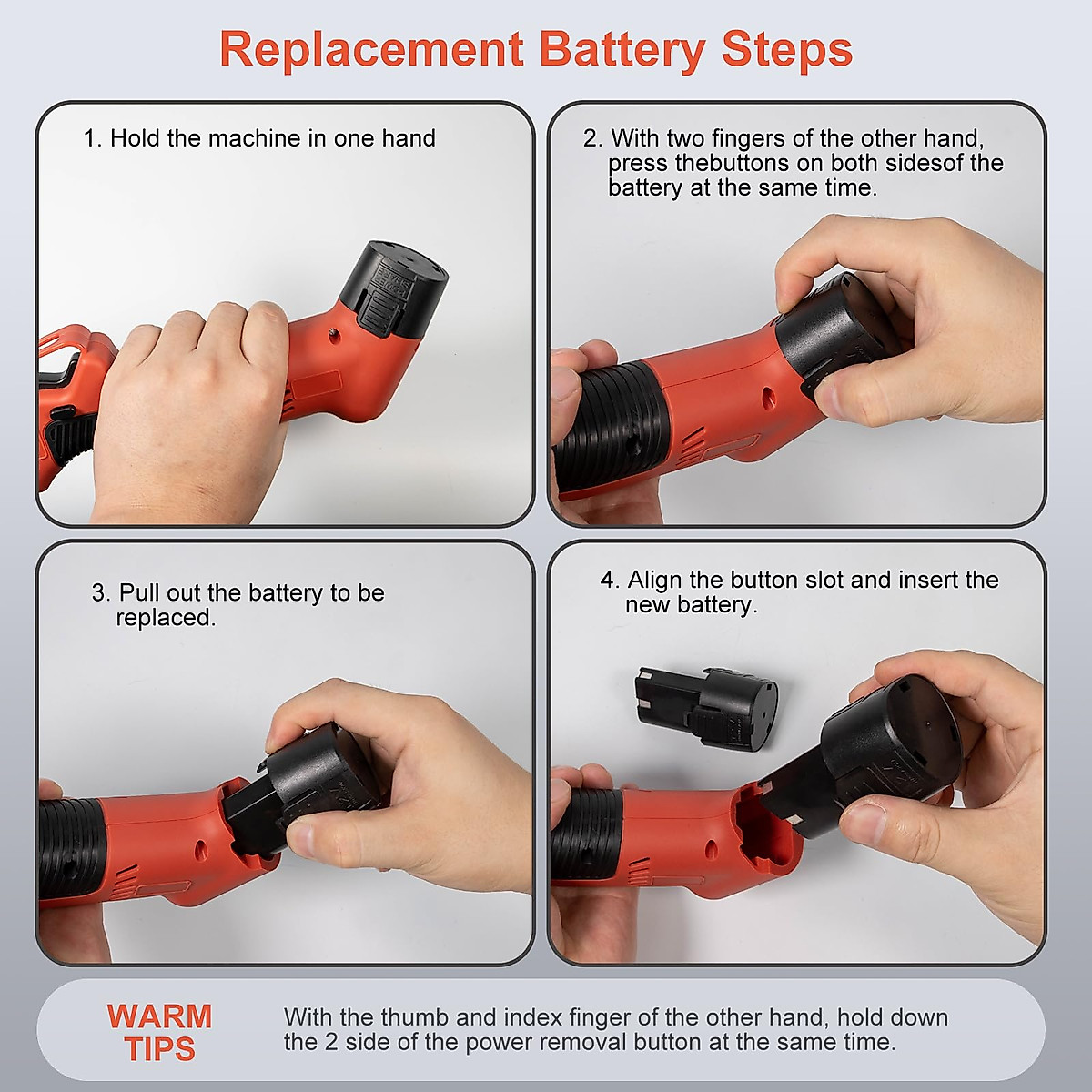 VLOXO Cordless Electric Fillet Knife with 4 Ti-Nitride S.S. Coated Non-Stick Blades & 2 Batteries Safe Lock Non-Slip Grip Handle Rechargeable Electric Fishing Knife Outdoor Edge Knife for Fishing