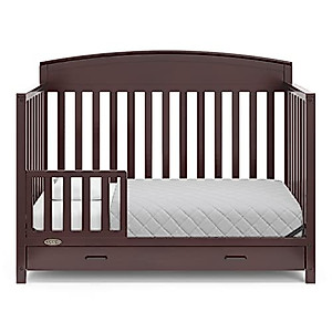 Graco Benton 5-in-1 Convertible Crib with Drawer (Espresso) - Converts from Baby Crib to Toddler Bed, Daybed and Full-Size Bed, Fits Standard Full-Size Crib Mattress, Adjustable Mattress Support Base
