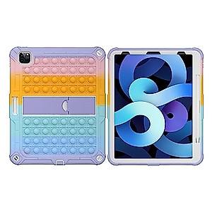XZC iPad Pro 12.9 Case 2022/2021/2020/2018 Heavy Duty Shockproof Cover for iPad Pro 12.9 Inch 6th Generation 2022 / 5th Gen 2021 / 4th Gen 2020 / 3rd Gen 2018 (Rainbow 2)