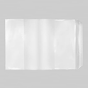 ONTYZZ 10 Pieces 3 Sizes Plastic Book Cover Notebook Protector Transparent Sleeves Protect for Home Office School