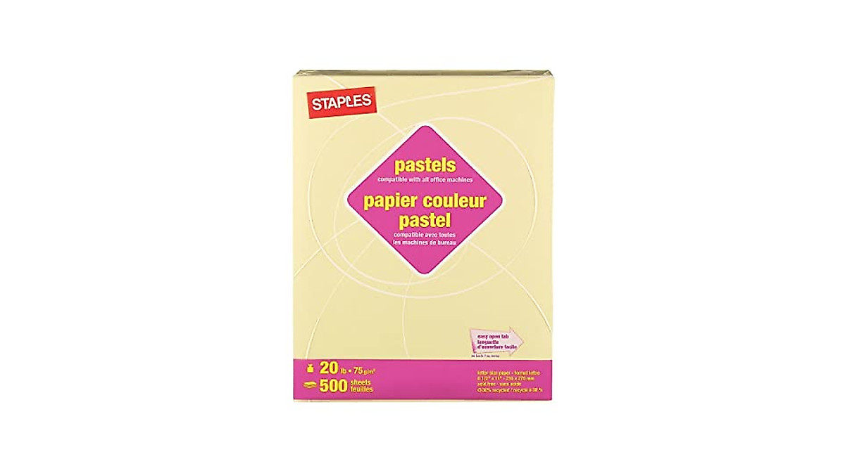 Canary Pastel Colored Copy Paper - 500 Sheets by Staples