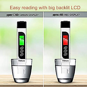 TDS Meter Digital Water Tester,WoEluone 3 in 1 TDS,Temperature and EC Meter,Accurate Ideal PPM Meter for Drinking Water, Aquariums,RO System and More