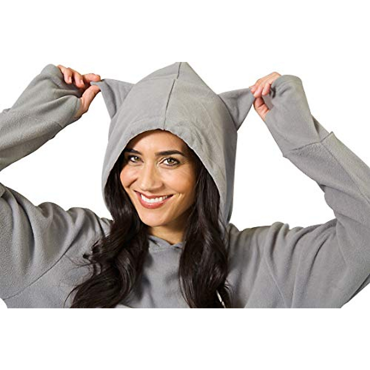 KITTYROO Cat Hoodie, The Original AS SEEN ON TV Kitty Carrying Sweatshirt, with Super Soft Kangaroo Pet Pouch (Large) Grey