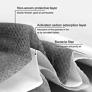 YLY 60pcs Individually Wrapped Masks Packaged Black Disposable Face Mask 3 Layers Safety Masks With Elastic Ear Loop Comfortable for Blocking Dust Air Pollution Protection,Pack of 60