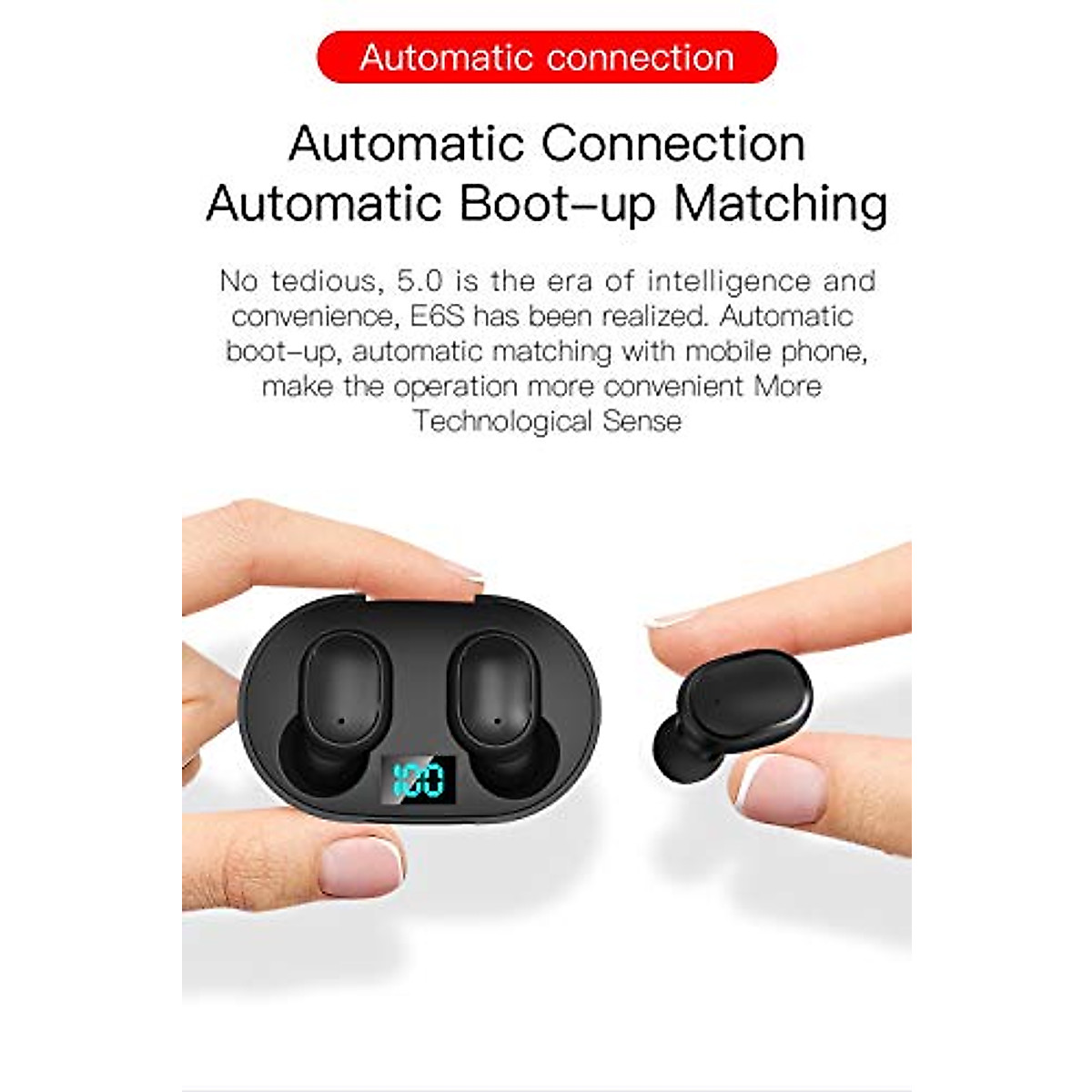 E6S TWS Bluetooth Earphones Wireless Earbuds for Xiaomi Redmi Noise Cancelling Headsets with Microphone Handsfree Headphones