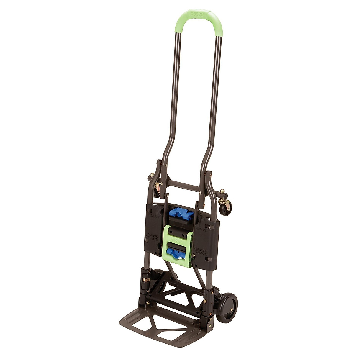 Olympia Tools 85-188 Pack-N-Roll Folding Collapsible Service Cart, Black, 50 Lb. Load Capacity per Shelf | COSCO Shifter Multi-Position Folding Hand Truck and Cart, Green