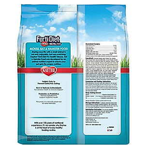 Kaytee Forti-Diet Pro Health Pet Mouse, Rat, and Hamster Food, 5 Pound