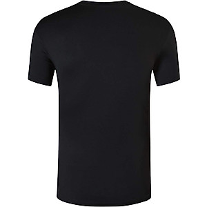 Sportides Men's Short Sleeve Sport Tee Shirts T-Shirts Tshirt Tops Runningshirt Golf Tennis Bowling Running LSL264 Black XXL
