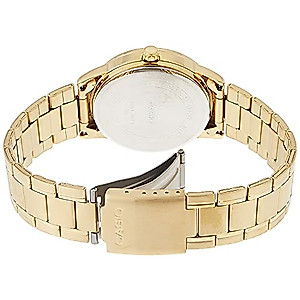 Casio #MTP-V002G-1B Men's Standard Analog Gold Tone Stainless Steel Date Watch
