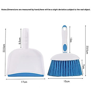 BSMstone Mini Broom and Dustpan Set-Mini Whisk Set for Desk, Housekeeping, Office, Kitchen, Pet Nest, etc.,Daily Cleaning Necessity Plastic Mini Dustpan Set (Pink)