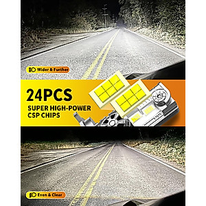 Termitor H4/9003/HB2 LED Bulbs Hi/Low Beam, 30000LM 800% Super Brighter, 1:1 Halogen Size, 6500K Cool White, 60000Hrs Long Service Life with Cooling Fan, Plug and Play, Pack of 2