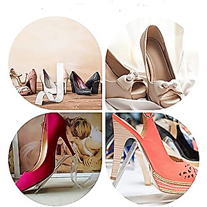 esowemsn 2pcs Clear S-Shaped Acrylic Shoe Display Stand Shoe Risers High Heels Display Risers Supports Shoe Store Shop Rack for Sandal, Casual Shoes, High Heels, Sports Shoes