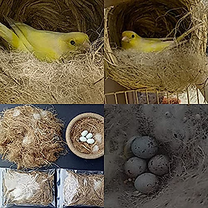 Shuoxpy 1.4 Oz Natural Bird Nesting Materials, Bird Nest Bedding Material, Great for Nest Building for Bird Small Animals