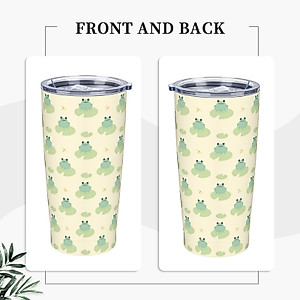 CHASOEA Frog Tumbler 20oz Frogs Stainless Steel Insulated Tumblers with Lid and Straw Funny Animal Travel Coffee Mug Tea Wine Cups Water Bottle Sport Gifts for Women Frog lover