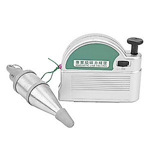 Plumb Bob, Alloy Steel Vertical Measuring Tool, Plumb Bob with Magnetic Recoil Cord Box for Woodworking (6 Meters)