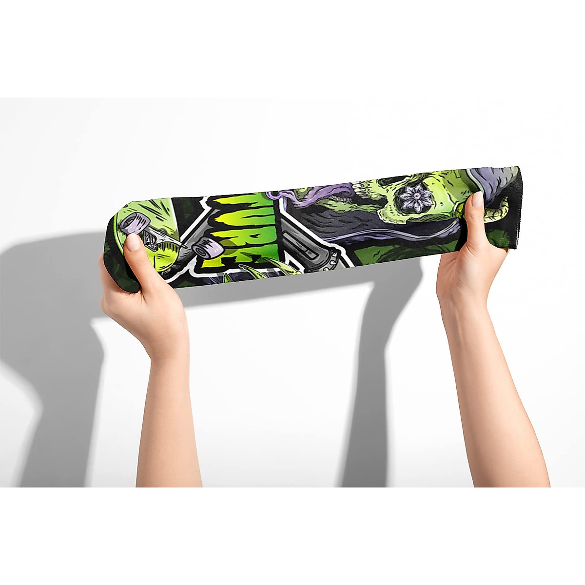 ARIYIDA Unisex Funny Crazy Color 3D Puzzle Stripe Food Pattern Athletic Sports Crew Tube Socks (Skeleton)