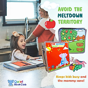 Quiet Book Busy Book for Toddlers Montessori Book Airplane Activity Toy for Car Preschool Travel Activities Road Trip