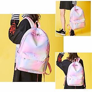 Xinveen Rainbow Laptop Backpack Kids School Bag Gift for Teen Girls Womens