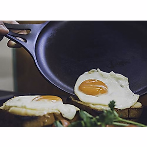 AUS-ION Deep Skillet, 9" (20cm), Smooth Finish, 100% Made in Sydney, 3mm Australian Iron, Commercial Grade Cookware