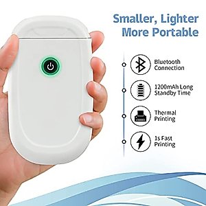 SKIO Label Maker Machine with Tape, L11 Portable Bluetooth Mini Label Printer for Labeling-no Ink Handheld Small Labeler Machine with Phone App, Fonts, Designs,Symbols,Barcode,for Organizing,Storage