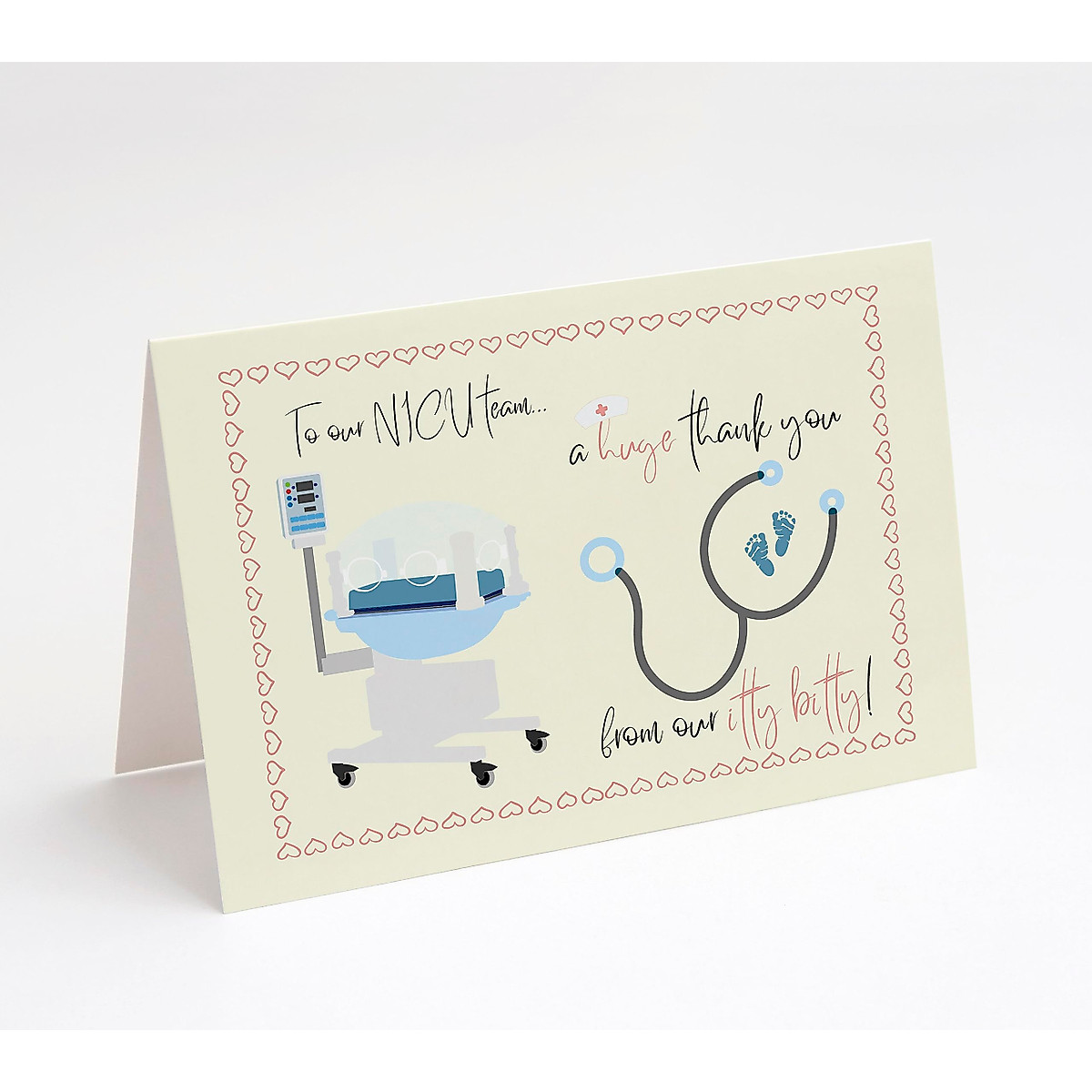 M Market On Mainstreet Special Thank You Card, 5"x7" Greeting Card w/Envelope, Made in the USA (NICU Thank You)