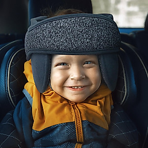 KAKIBLIN Baby Car Seat Head Support,Baby Head Support for Car Seat Stroller, Safety Car Seat Neck Relief Strap Headrest,Slumber Sling Sleep Holder Belt for Toddler Infants Child Children Kids(Gray)