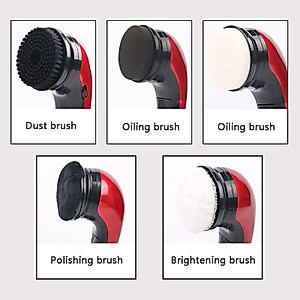 Electric Shoe Polisher Brush, Shine Kit, Electric Shoe Polisher Brush Shoe Shiner Dust Cleaner Portable Leather Care Kit for Shoes, Bags, Sofa,A Clean