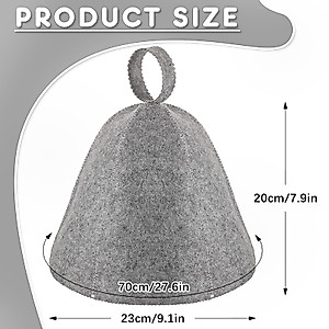 JaGely 2 Pcs Sauna Hat Vaporarium Hat Sauna Wool Hat Russian Banya Cap for Men Women Bath Accessories (Gray,White)
