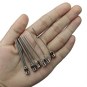 ITROLLE Dispensing Needle Set 12PCS 1.97inch/50mm Stainless Steel Syringe Dispensing Blunt Tip Luer Lock (8, 10, 12, 14, 16, 18 Gauge)