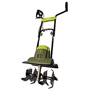 Sun Joe TJ600E Joe Inch 6.5 Electric Tiller/Cultivator, 14-IN 6.0 AMP, Green