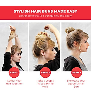 Hawwwy Bobby Pins - 8 Pack - Light Brown - 2 Inches - Beautiful Twist Hair Accessories for Women and Kids - Easy Bobby Pins for Fast and Secure Buns, Messy Styles, and Updos