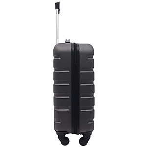 Wrangler Hardside Carry-On Spinner Luggage, Charcoal Grey, 20-Inch