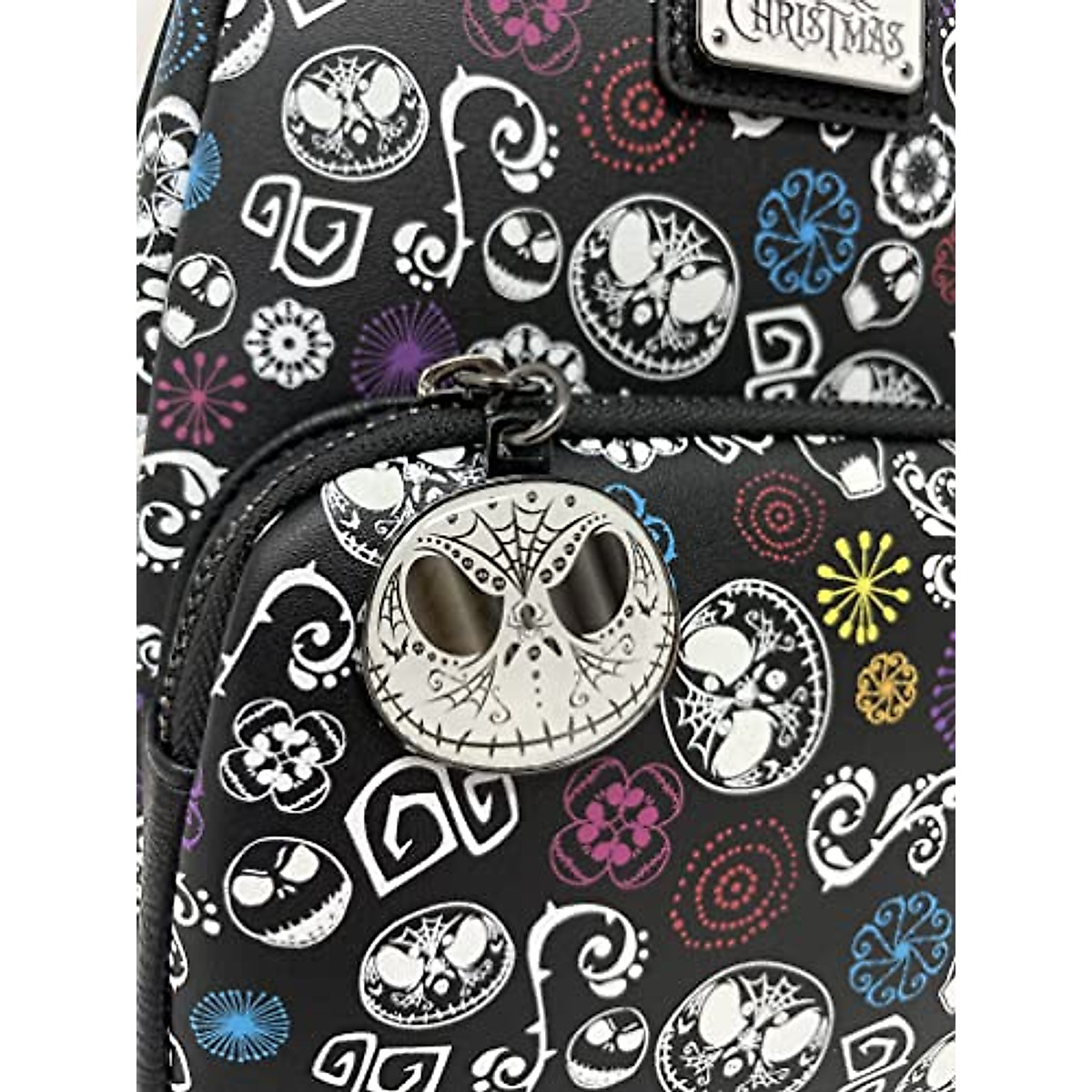 Loungefly Disney NBC Sugar Skull Jack Skellington Glow in the Dark AOP