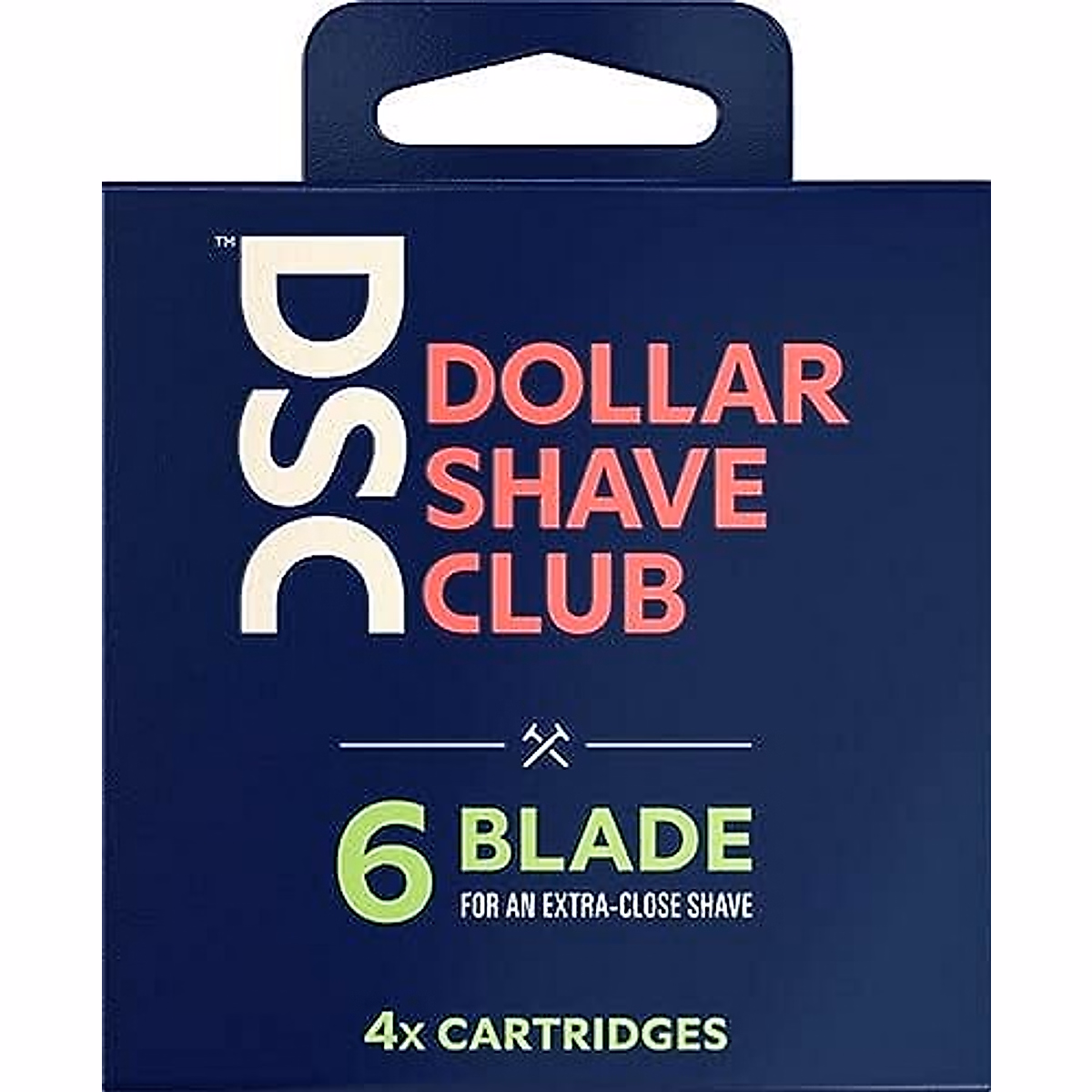 Dollar Shave Club 6-Blade Razor Refill Cartridges for an Extra Close Shave Shave with Precision 4 Count