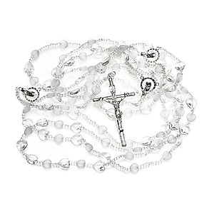 The Heart Shaped Wedding Lazo - Lazo de Bodas Handcrafted Wedding Lasso - Lasso de Bodas. Made with heart shaped crystals and a variety of crystal beads