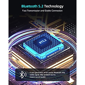 iFory Bone Conduction Headphones, Open Ear Bluetooth 5.2 Sports Headset Built with mic, 10h+ Hours Playtime Waterproof Sweat Resistant Wireless Earphones for Workouts, Running