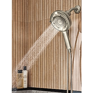 Moen N400H0BN Quattro Handheld Four Unique Shower Experiences and Magnetix Dock, Brushed Nickel