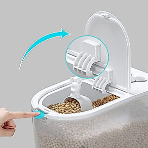 funest Large Food Storage,15LB Cartoon Dog/Cat/Pets Food Storage Container, Kitchen Food Storage to Store,Rice,Flour, Cereal and Dry Food, Food Storage Bins with Lids and Scooper(NO BPA)