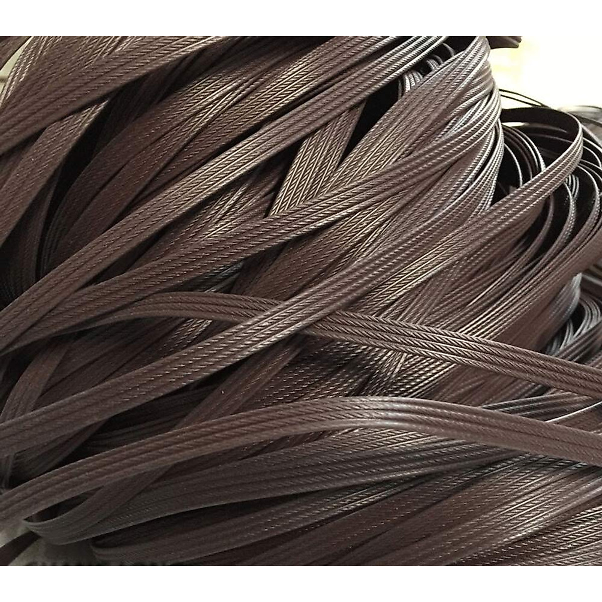 CTK Brown Flat Synthetic Rattan Repair Materials, Plastic Rattan Wicker Repair Tools, Wicker Garden Furniture Repair, Used for Weaving and Repairing Chairs, Tables, Storage Baskets (Coffee Purple)