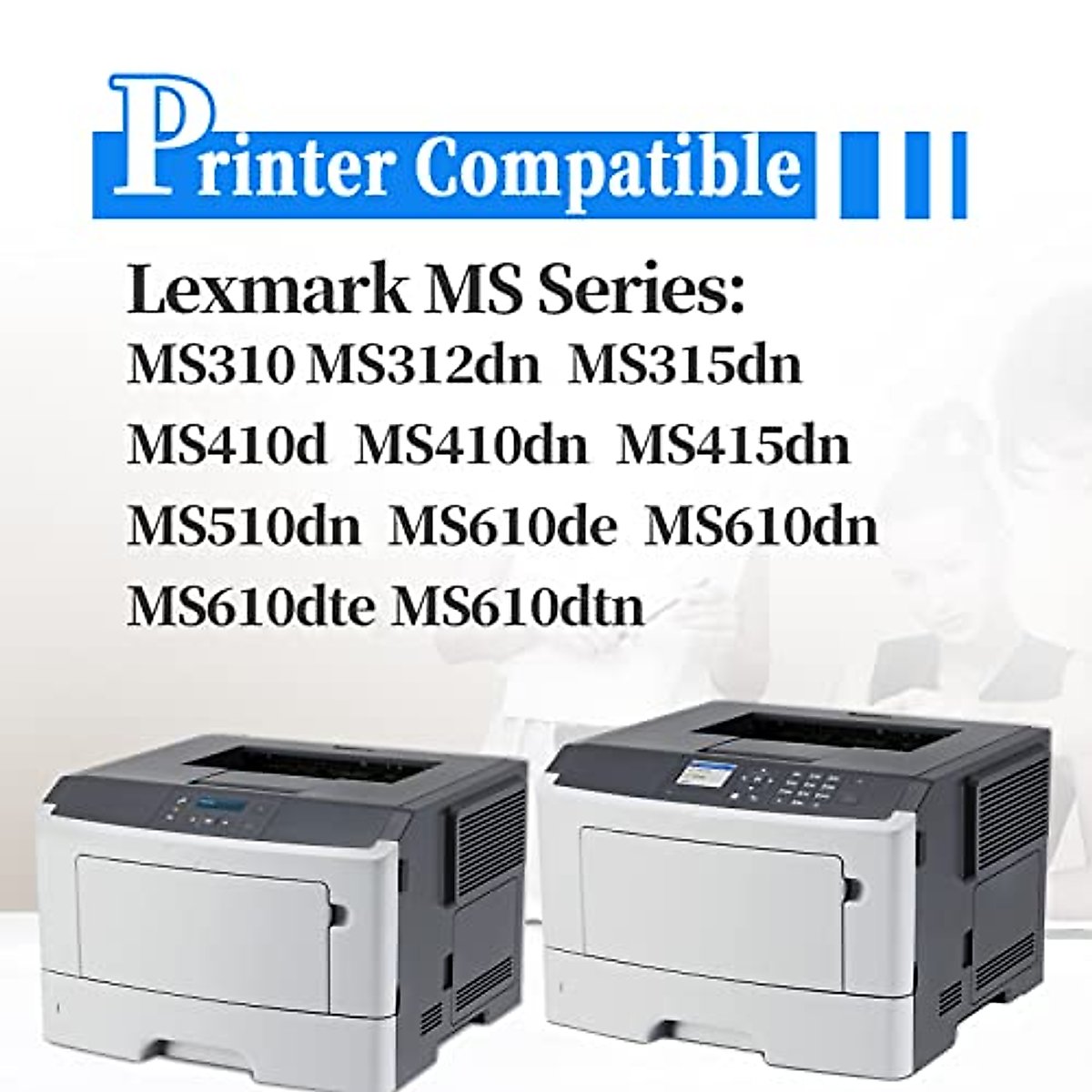 5000 Pages Coloner Compatible 50F1H00 Remanufactured Lexmark Toner Cartridge for use in MS310d, MS310dn, MS312dn, MS315dn, MS410d, MS410dn, MS415dn, MS510dn, MS610de, MS610dn, MS610dte, & MS610dtn